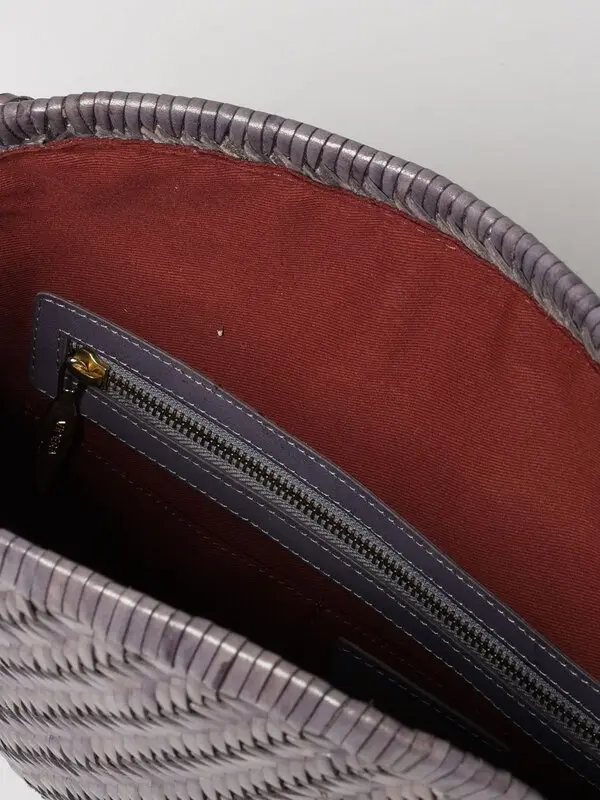 VIPERA Pillow Woven Leather Crossbody Bag With Internal Pocket