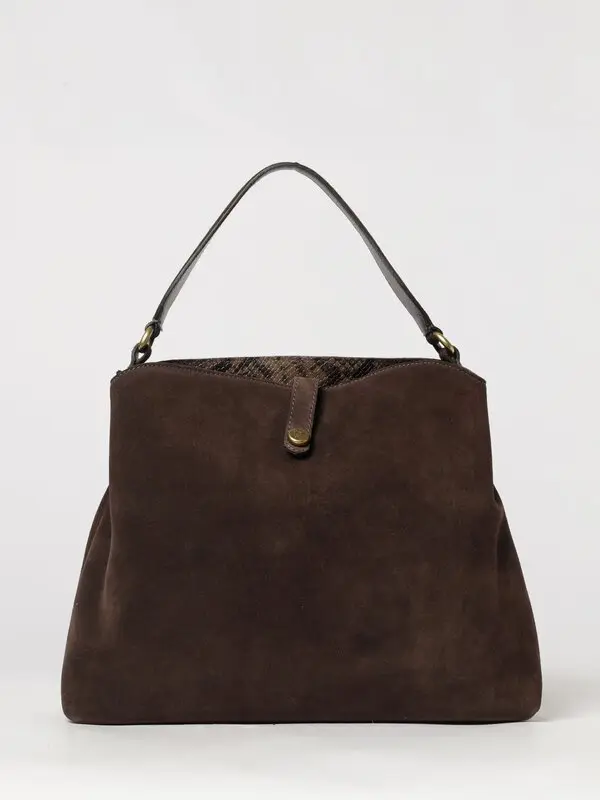 GIANNI CHIARINI Fiona Suede Cowhide Shoulder Bag - Cocoa