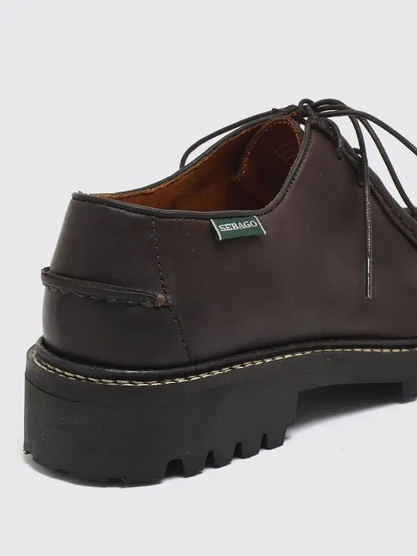 SEBAGO Opal Derby Shoes In Smooth Leather With A Lug Rubber Sole