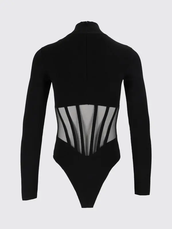 Elisabetta Franchi High-neck Long-sleeved Slim Fit Knit Bodysuit