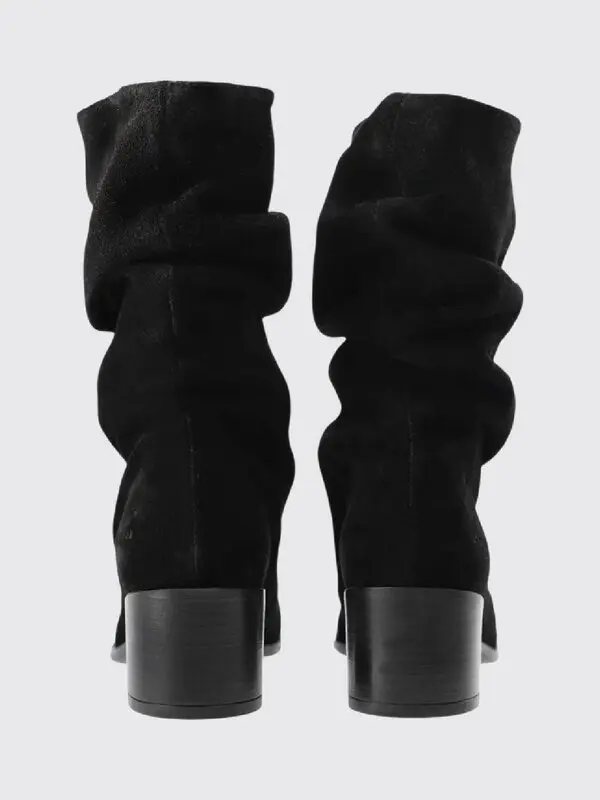 PAIA COPENHAGEN Slouchy Calf-high Suede Boots With Mid Heel