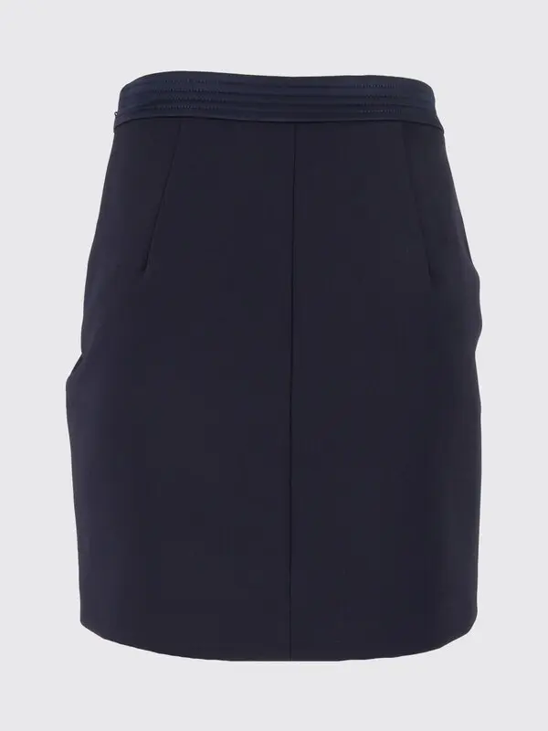 Elisabetta Franchi High-waisted Crêpe Pencil Mini Skirt With Flap Pockets