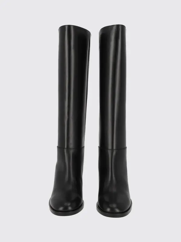 VIA ROMA 15 Smooth Leather Knee-high Boots With Medium Heel