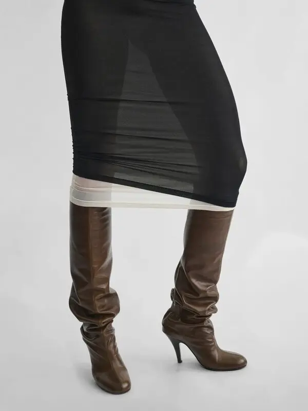 Phoebe Philo Hug Stretch Viscose Jersey Midi Sheath Dress