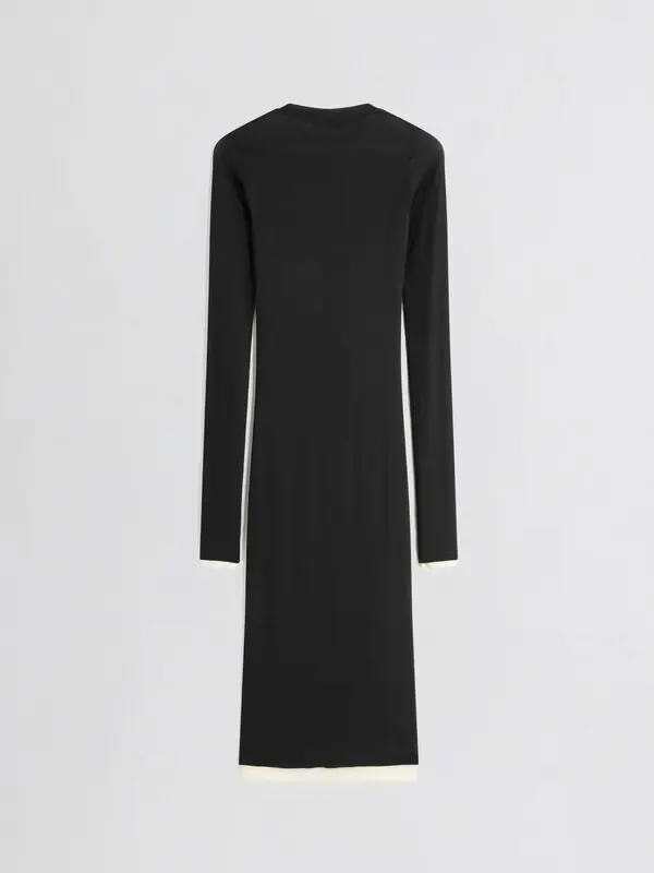 Phoebe Philo Hug Stretch Viscose Jersey Midi Sheath Dress