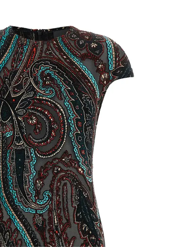 Etro Devoré Velvet Dress - Multicolor