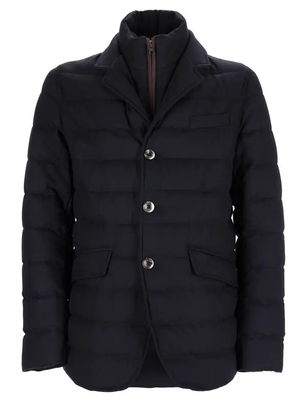 Herno Giacca In Viscosa E Lana - Blue