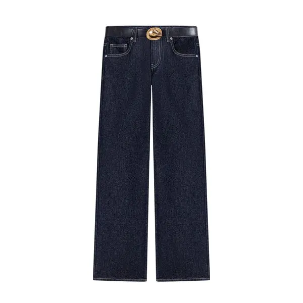 NOCTURNE Belt Detail Wide Leg Jeans