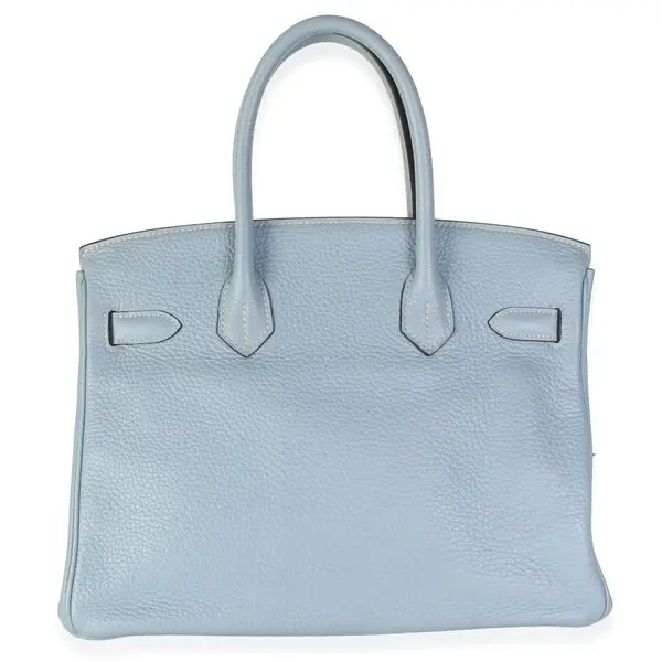 Hermès Bleu Lin Togo Birkin 30 Phw - Blue
