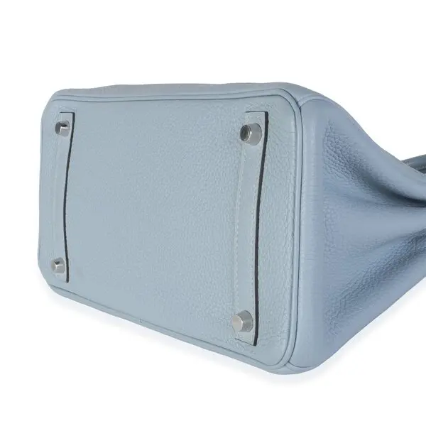 Hermès Bleu Lin Togo Birkin 30 Phw - Blue