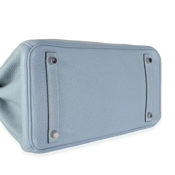 Hermès Bleu Lin Togo Birkin 30 Phw - Blue