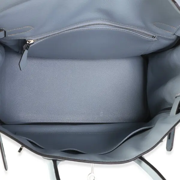 Hermès Bleu Lin Togo Birkin 30 Phw - Blue