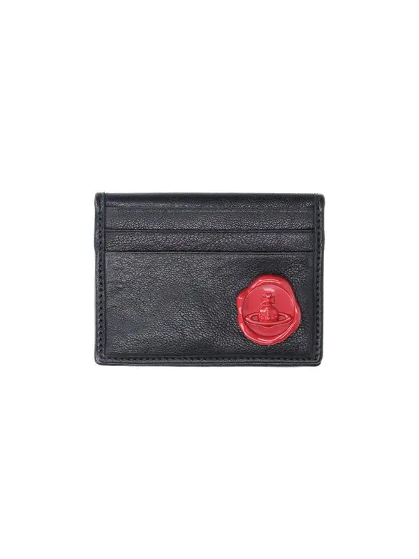 VIVIENNE WESTWOOD Leather Card Holder Wallet