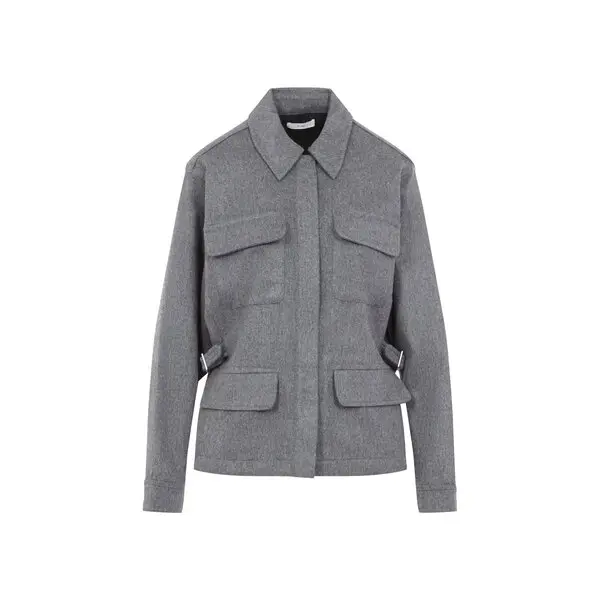 Co Wool Blend Shirt Jacket - Grey