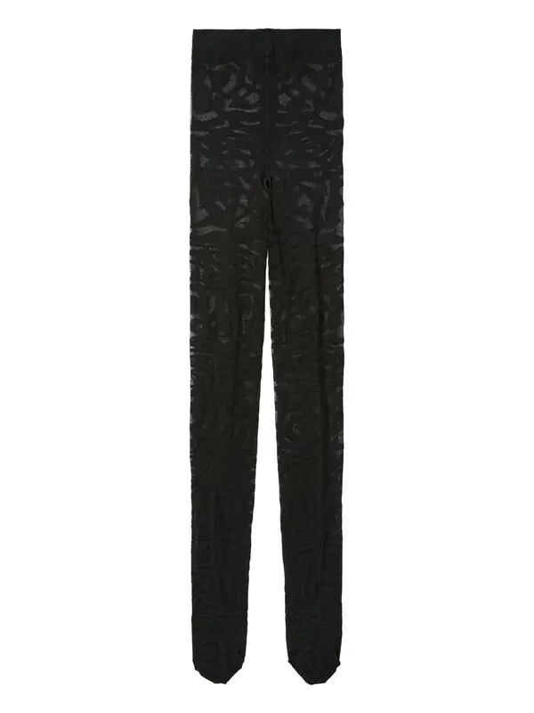 Emilio Pucci Labyrinth Print 50-denier T-shirt Tights - Nero