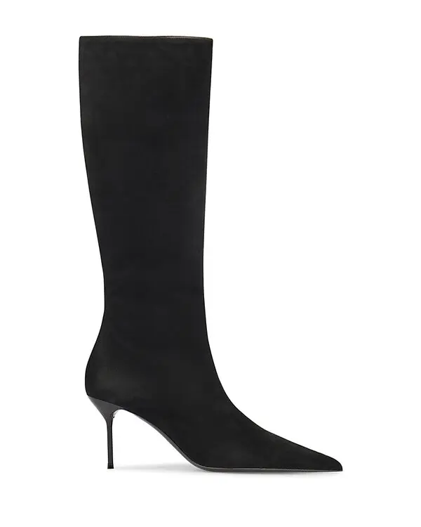 Paris Texas Lidia Suede Knee High Boots - Black