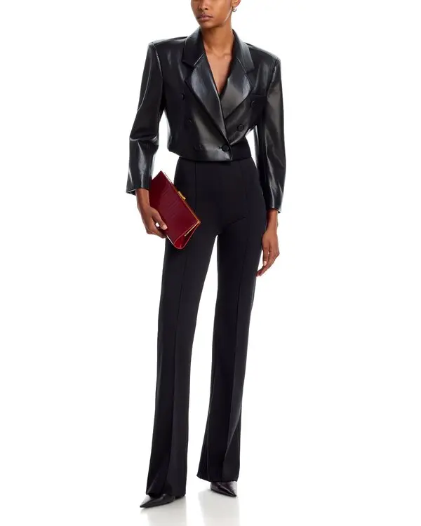 Generation Love Berlina Cropped Faux Leather Blazer