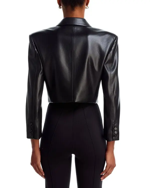 Generation Love Berlina Cropped Faux Leather Blazer
