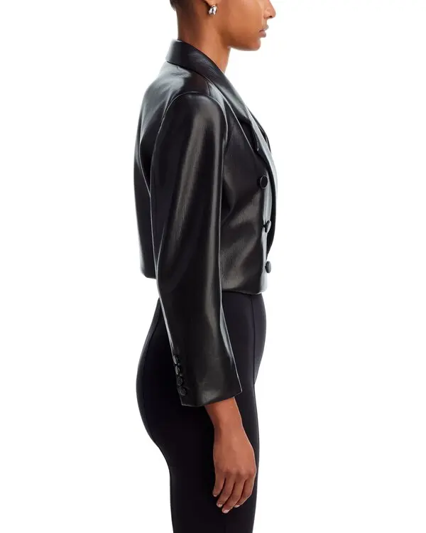 Generation Love Berlina Cropped Faux Leather Blazer