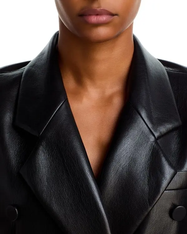 Generation Love Berlina Cropped Faux Leather Blazer