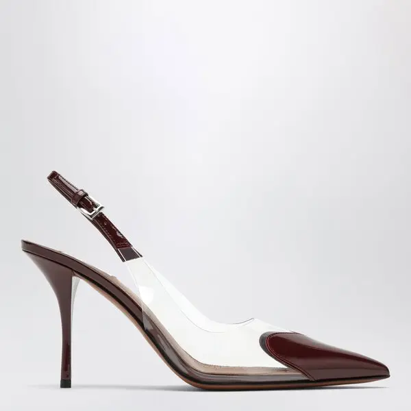 Alaïa Heart-shaped Toe High Slingback Pumps - Red