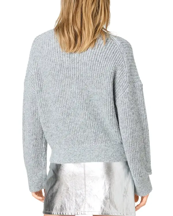 French Connection Elodie Metallic Mock Neck Sweater