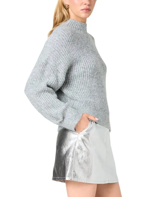 French Connection Elodie Metallic Mock Neck Sweater