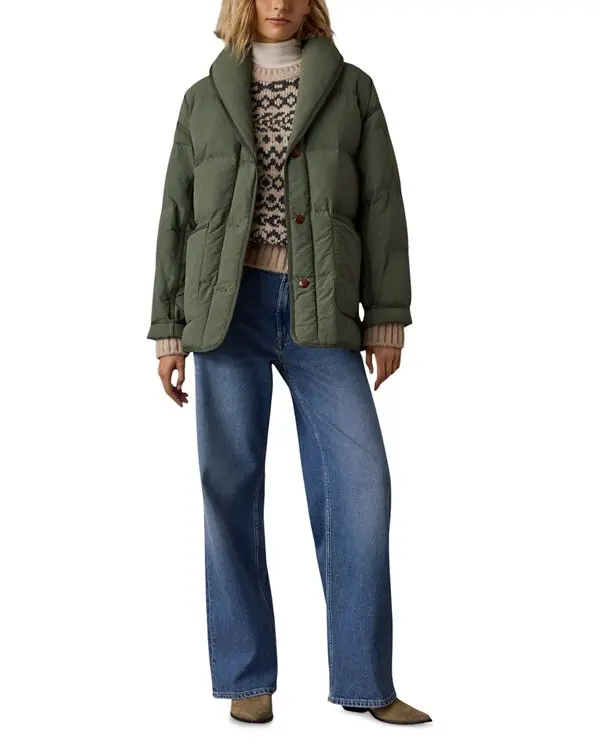 Faherty Brand Atlas Shawl Collar Puffer Jacket