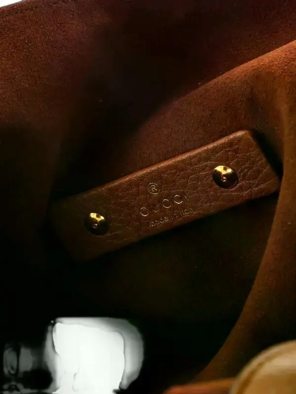 Gucci Softbit Leather Maxi Shoulder Bag - Brown
