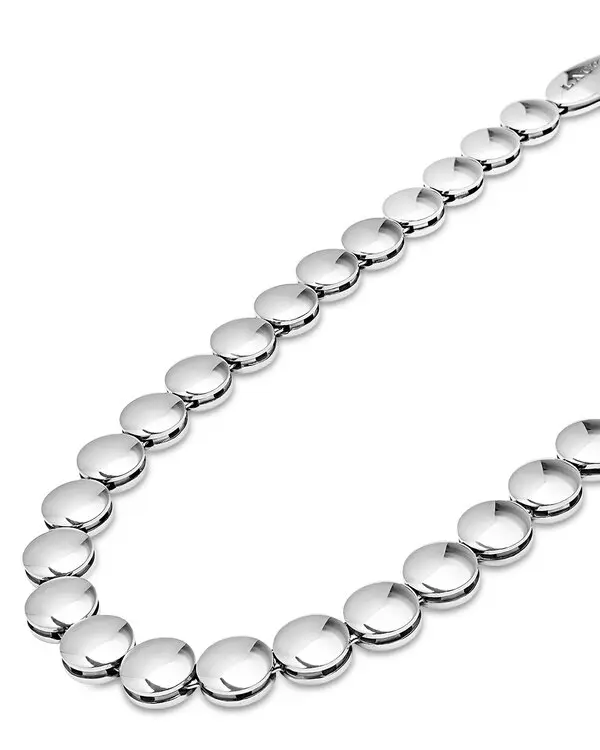 Lagos Sterling Caviar Bubbly Disc Collar Necklace, 16