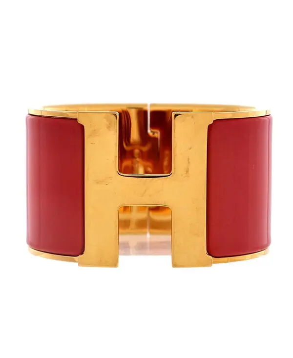 Hermès Extra Wide Clic H Bracelet - Enamel