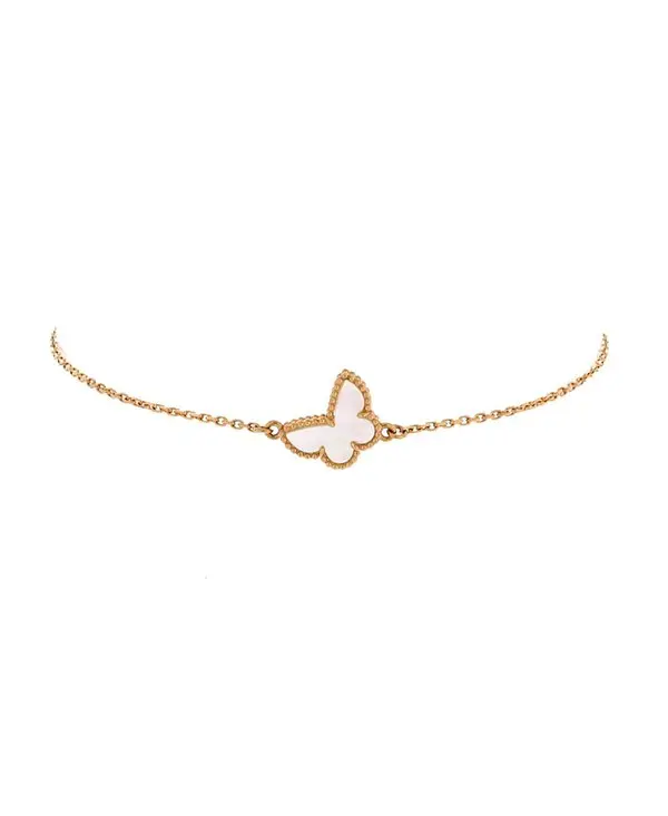 VAN CLEEF & ARPELS Sweet Alhambra Butterfly Bracelet 18k And Mother Of Pearl - Gold