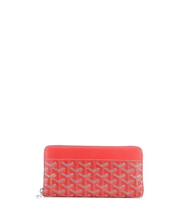 Goyard Matignon Zip Wallet Coated Canvas With Leather