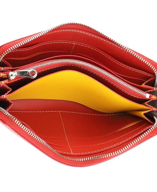 Goyard Matignon Zip Wallet Coated Canvas With Leather