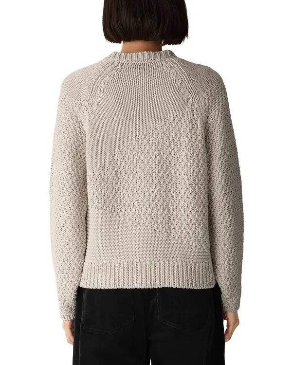 Eileen Fisher Cotton Textured Crewneck Sweater