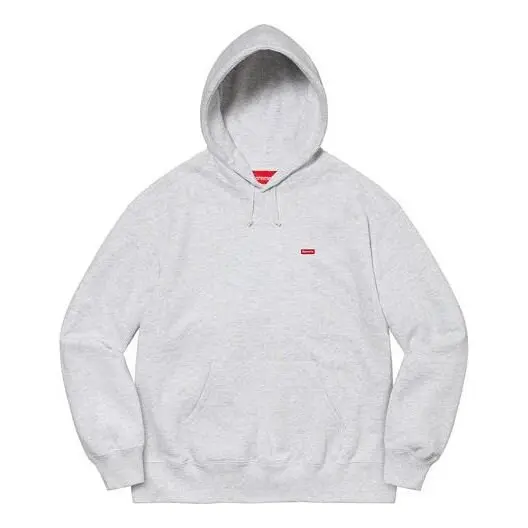 Supreme Small Box Hooded Sweatshirt 'grey Red - Grey/red