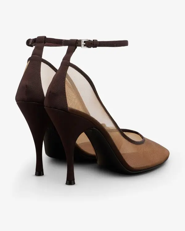 Alaïa Transparent Amber Strappy Pumps