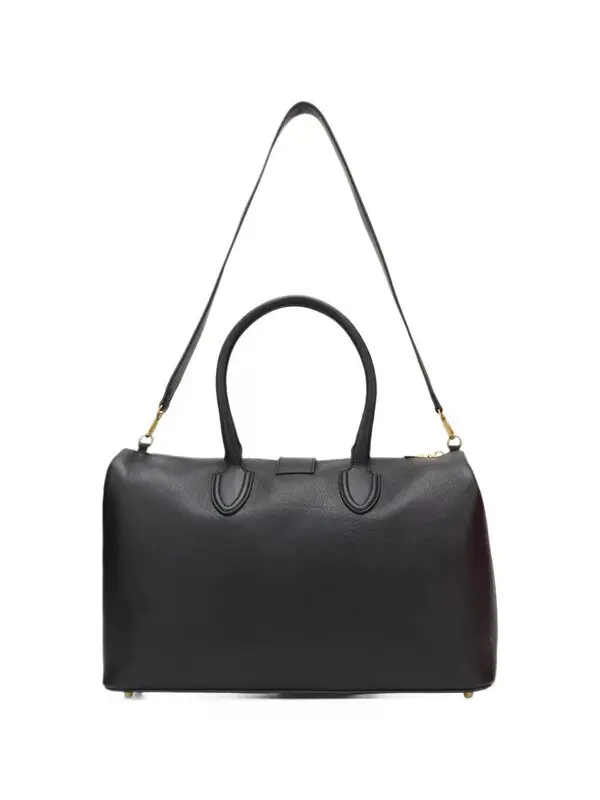 SCHELL Logo-plaque Leather Tote Bag