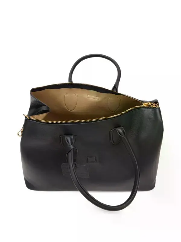SCHELL Logo-plaque Leather Tote Bag