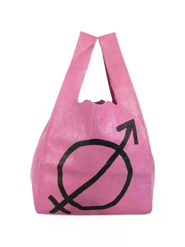 Balenciaga Everyday Distressed Tote Bag - Pink