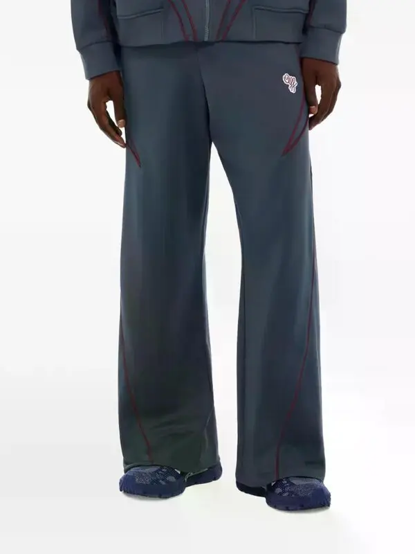 Off-White Staff Script Relaxed Slouchy Track Pants - Grey