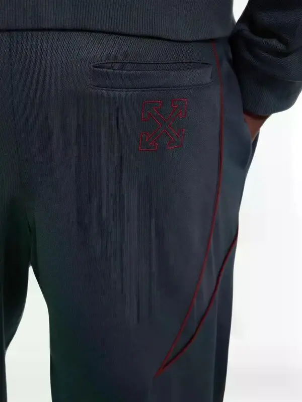 Off-White Staff Script Relaxed Slouchy Track Pants