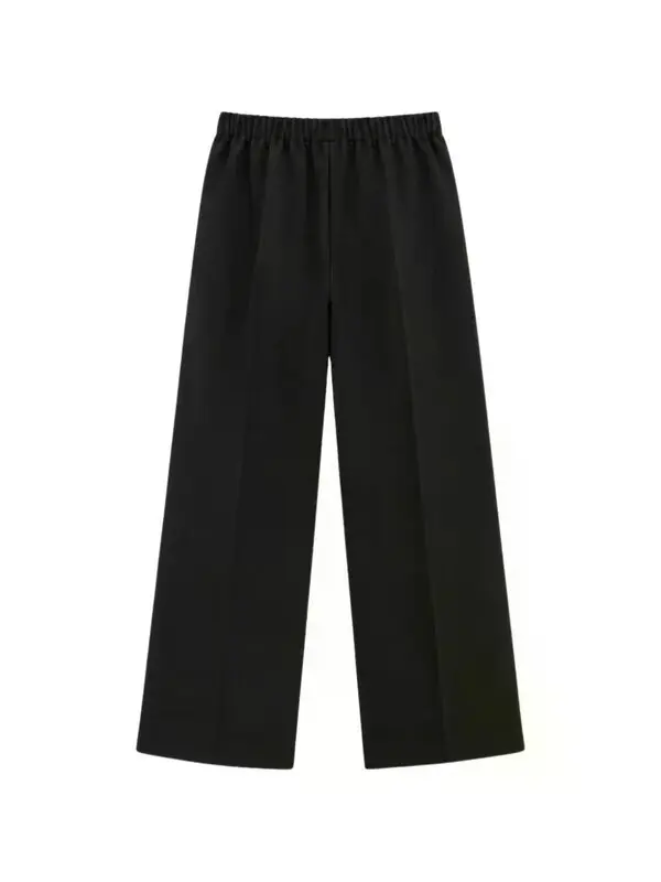 Liviana Conti Ethan Elasticated-waistband Wide-leg Trousers - Black