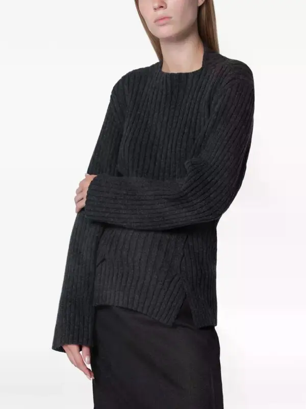 Victoria Beckham Ribbed-knit Logo-tape Sweater