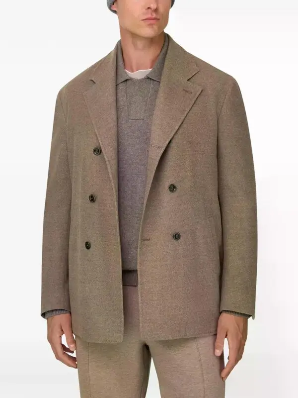 Boggi Milano Double-breasted Blazer In Extrafine Wool