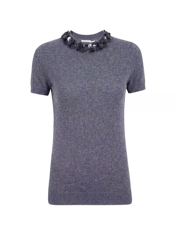 Simkhai Sophie Sequin-embellished Short-sleeve T-shirt - Grey