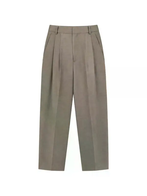 Liviana Conti Pleated Straight-leg Trousers - Neutrals