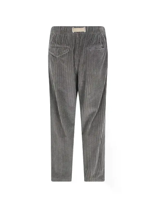 WHITE SAND Corduroy Pleated Trousers