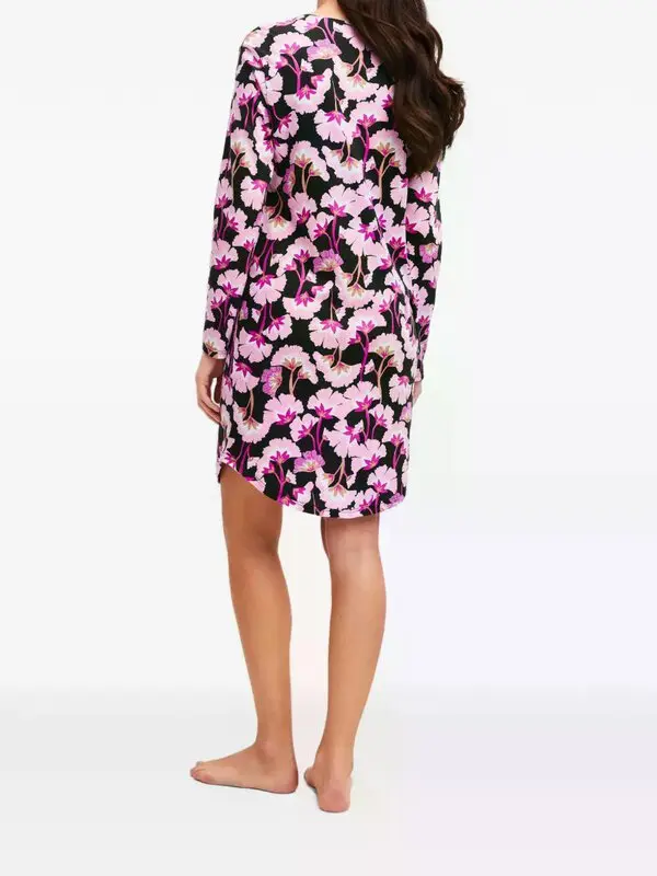 CALIDA Floral-print Long-sleeve Nightdress