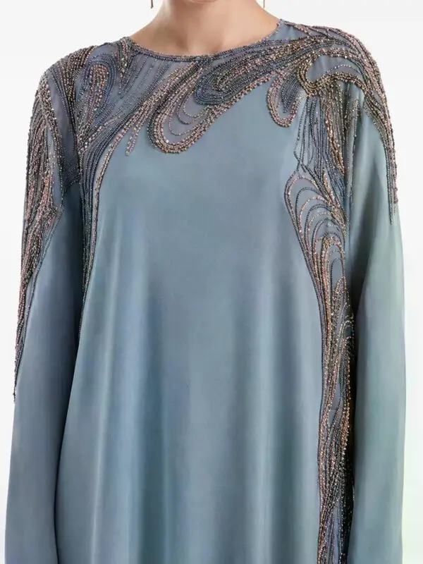 GEMY MAALOUF Asymmetrical Bead-embellished Maxi Dress